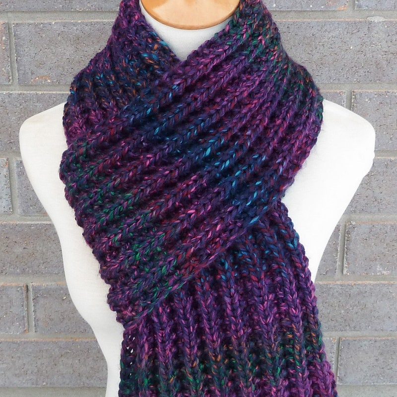 Purple Green Scarf - Etsy