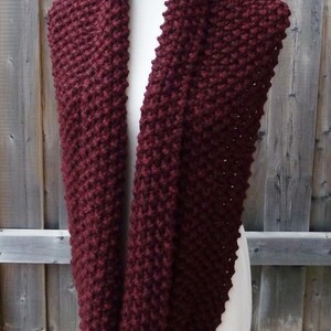 Burgundy Infinity Scarf Maroon Wool Infinity Scarf Lambswool Scarf ...