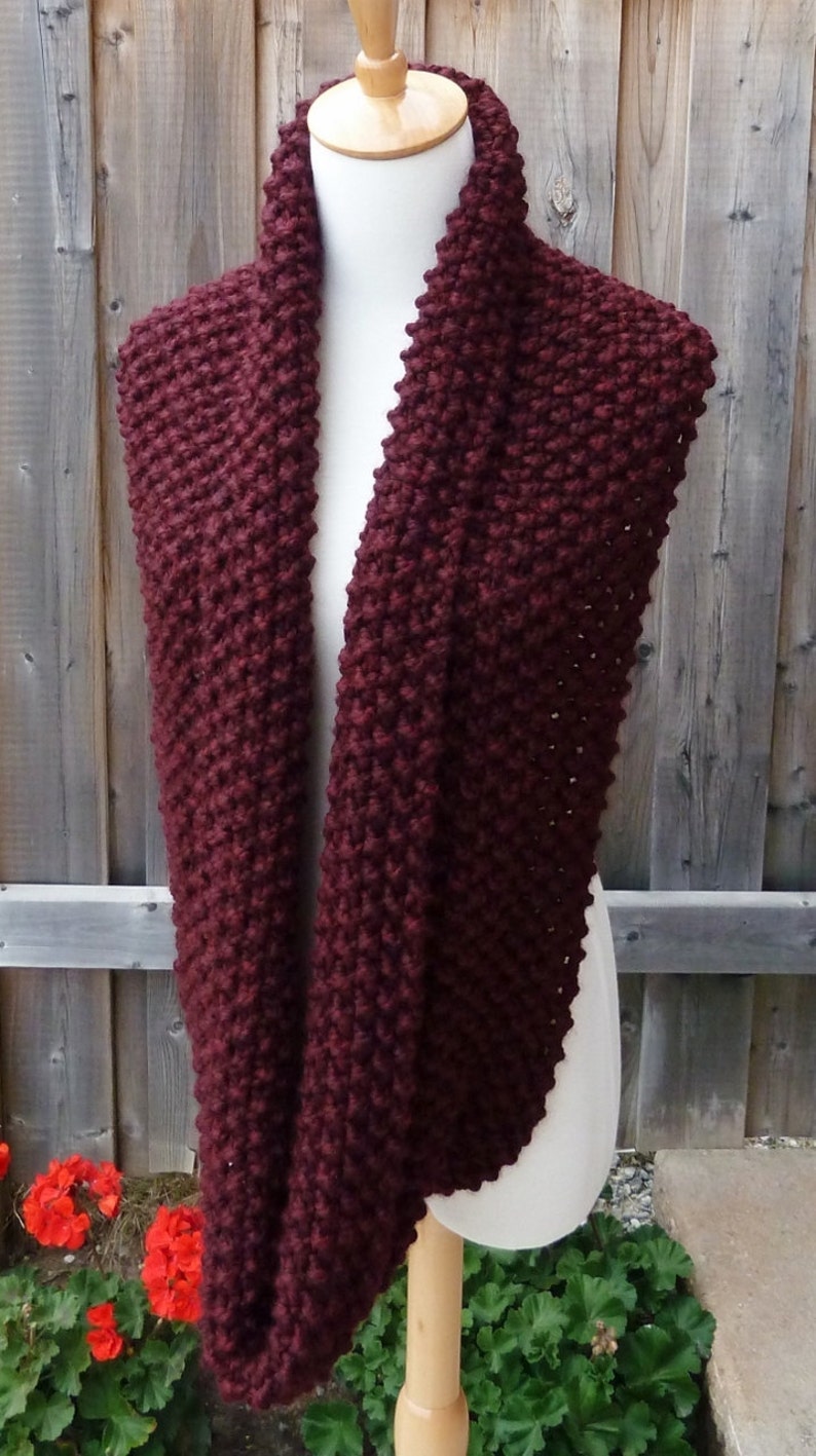 Burgundy Infinity Scarf Maroon Wool Infinity Scarf - Etsy