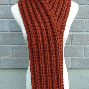 Spice Wool Scarf - Rust Orange Wool Scarf - Lambswool Scarf - Super ...