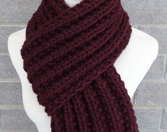 Burgundy Infinity Scarf Maroon Wool Infinity Scarf Lambswool Scarf ...