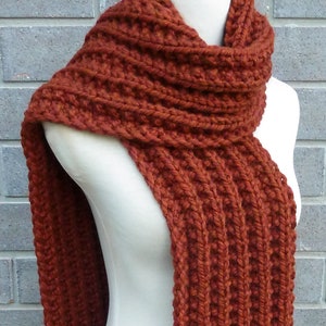 Spice Wool Scarf - Rust Orange Wool Scarf - Lambswool Scarf - Super ...