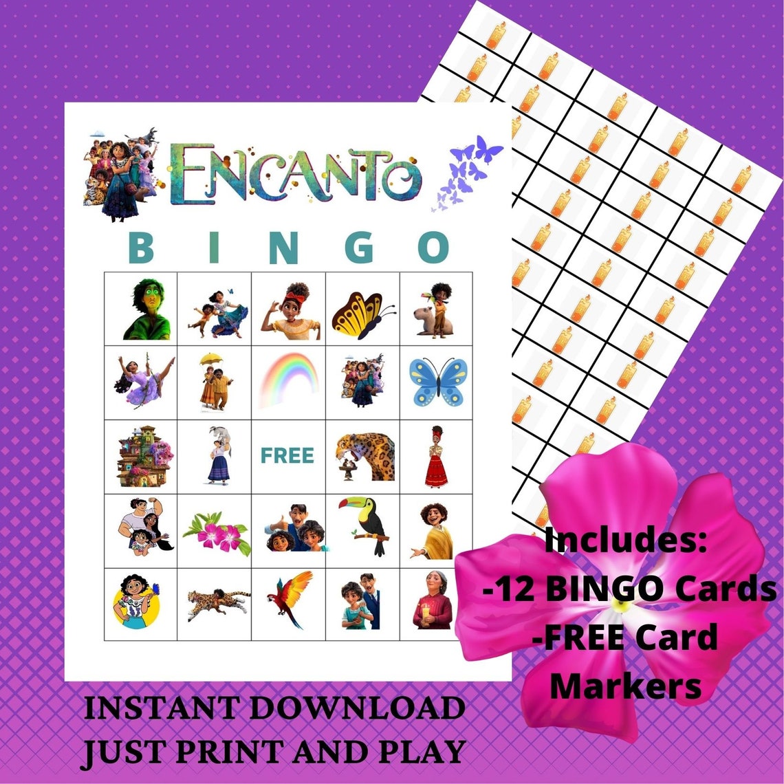 Encanto Bingo, Encanto Party Bingo, Printable Encanto BINGO Children's ...