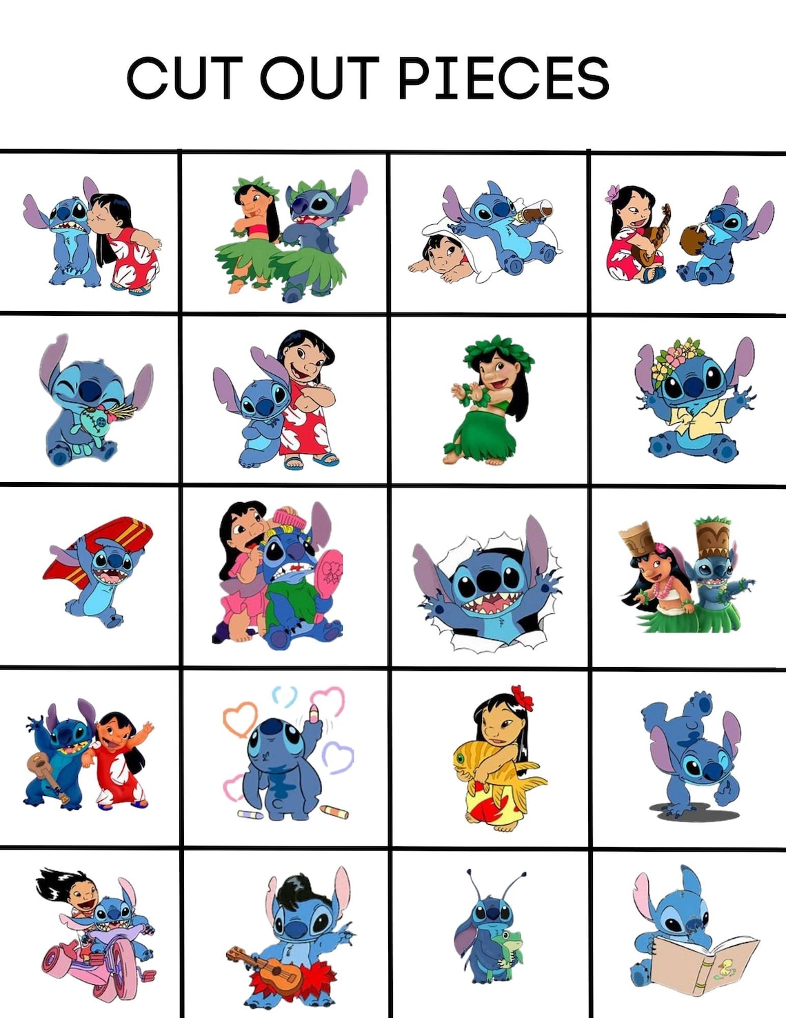 Lilo and Stitch Bingo Lilo and Stitch Party Bingo Printable - Etsy Canada