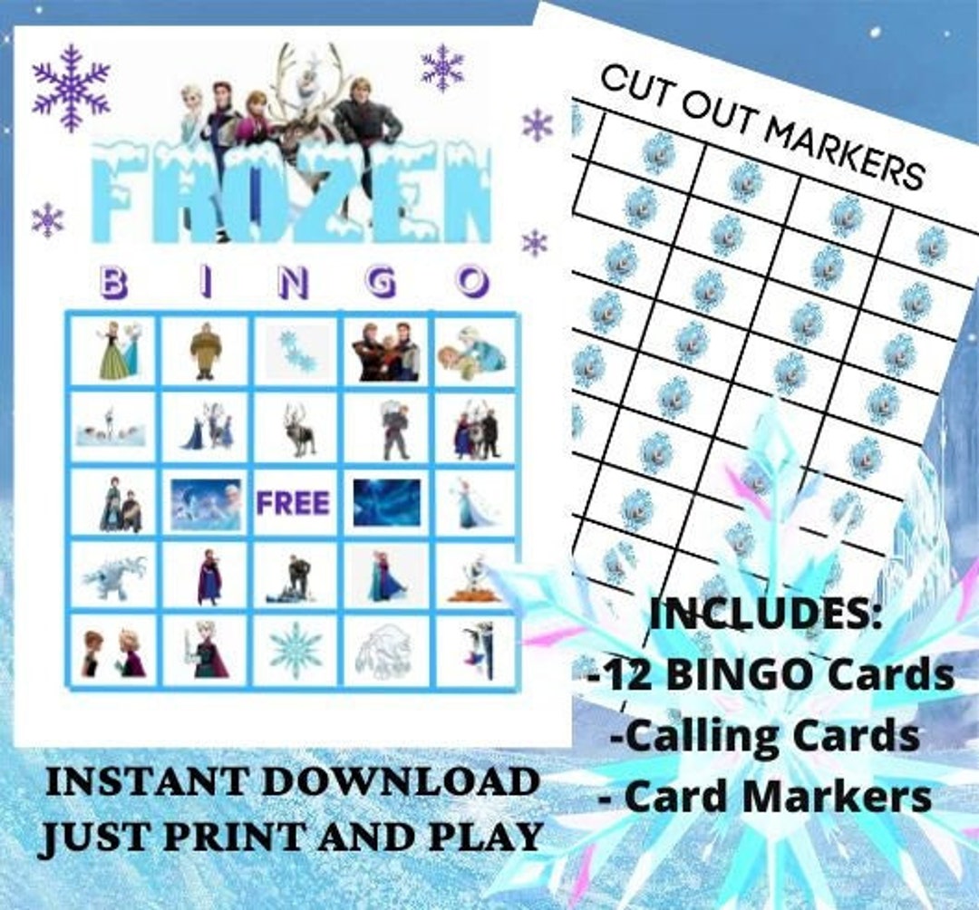 Frozen Bingo Frozen Party Bingo Printable Frozen BINGO - Etsy