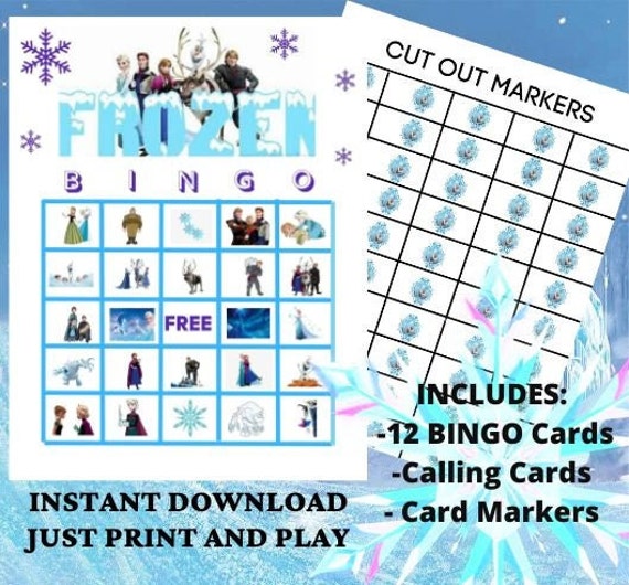 Frozen Bingo Frozen Party Bingo Printable Frozen BINGO | Etsy