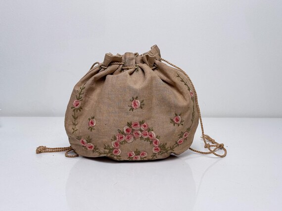 Antique Drawstring Reticule Regency Style Handbag in … - Gem