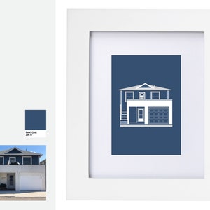 Custom House Portrait - Wood Frame - Etsy