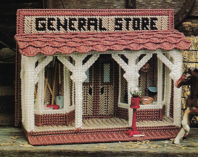 General Store Plastic Canvas Pattern, Western Home Decor, Annie's ...