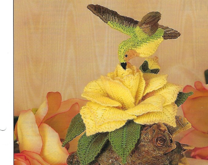 Nature in Sculpture Plastic Canvas Pattern, Hummingbird & Flower Home ...