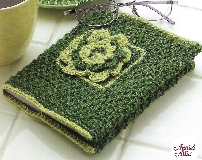 Sage Book Cover Crochet Pattern, Flower Book Cover, Accessories, Annie ...