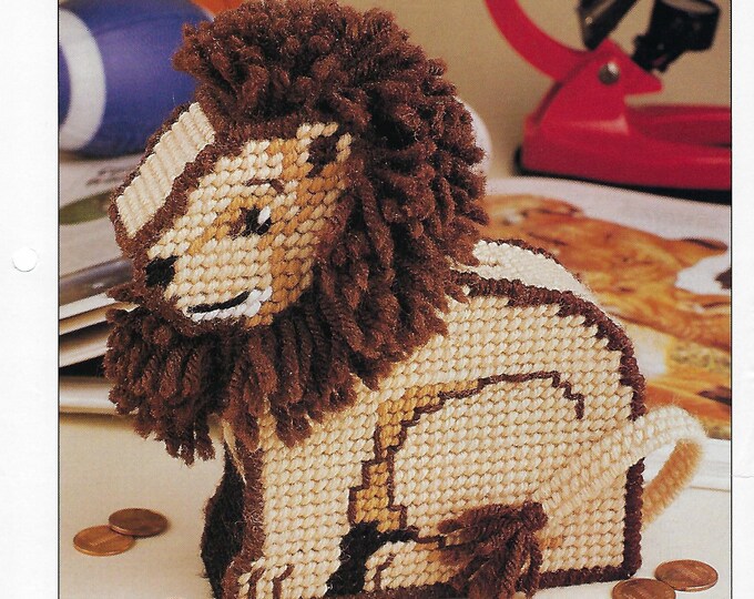 Lion Money Bank Plastic Canvas Pattern/annie's International Plastic ...
