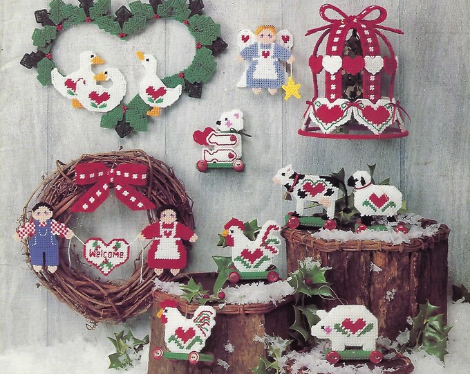 Country Christmas Plastic Canvas Pattern Book Christmas | Etsy