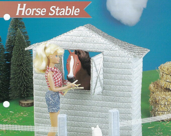 Horse Stable Plastic Canvas Pattern, Annie's Fashion Doll - Etsy