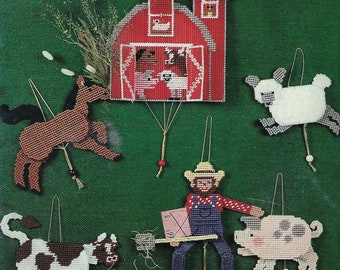 Plastic canvas barn | Etsy