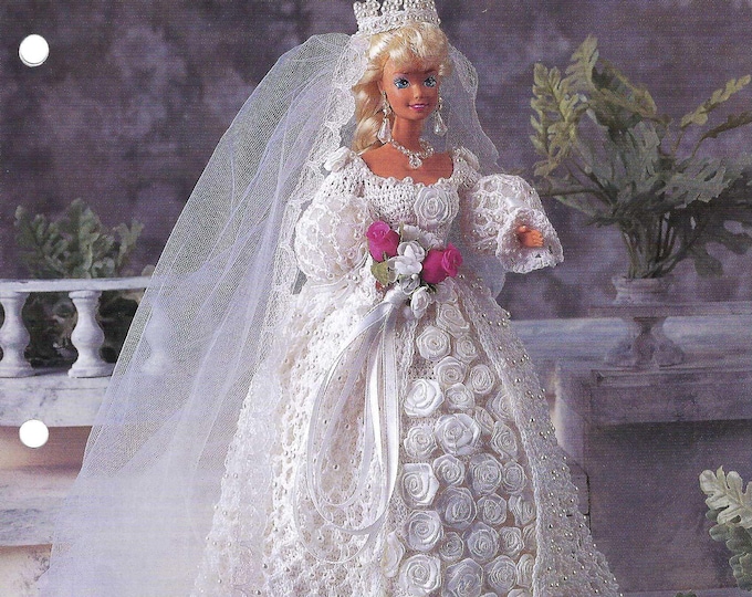 White Pearl Wedding Gown Crochet Pattern/annie's Crochet Fashion Doll ...