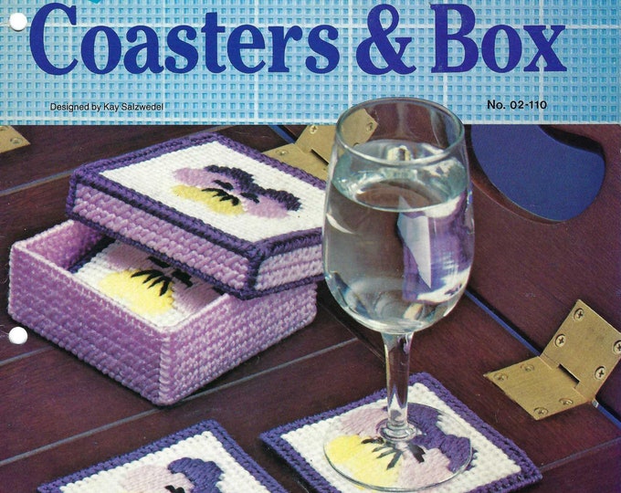 Coasters & Box Plastic Canvas Pattern/pansy and Tulip - Etsy