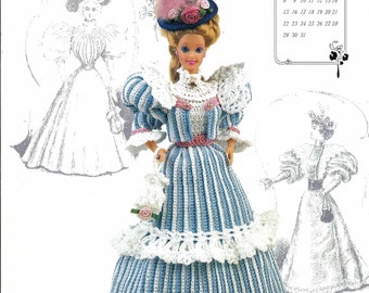 Miss October Crochet Doll Gown Pattern the Gibson Girl Collection Annie ...