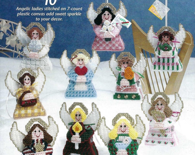 Sachet Angel Ornaments Plastic Canvas Pattern Book, Annie's #872233 - Etsy
