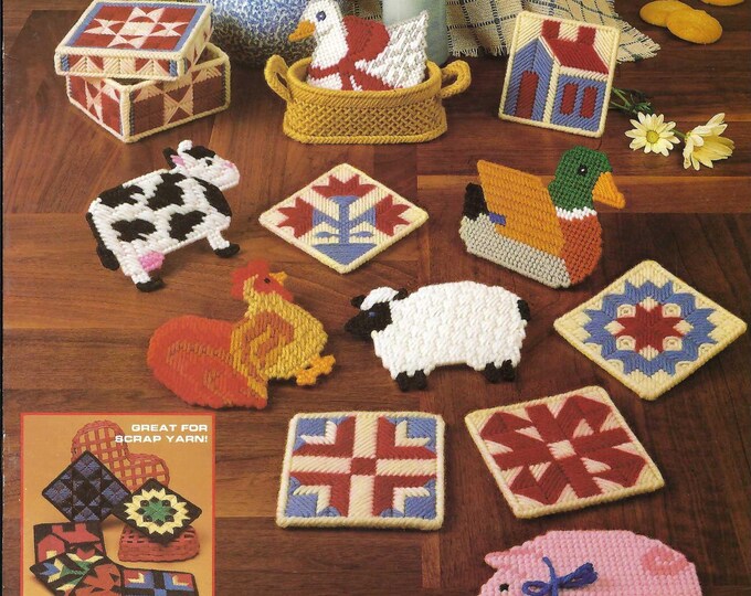 Country Coasters Plastic Canvas Pattern Book Leisure Arts - Etsy