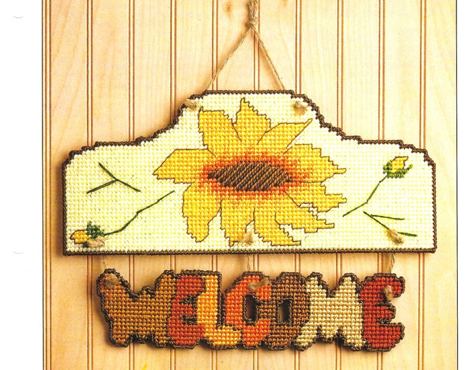 Sunflower Welcome Sign Plastic Canvas Pattern/annie's International ...
