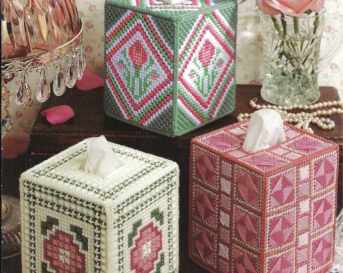 Lovely Patterns Plastic Canvas Pattern, Leisure Arts #1621, Home Decor ...