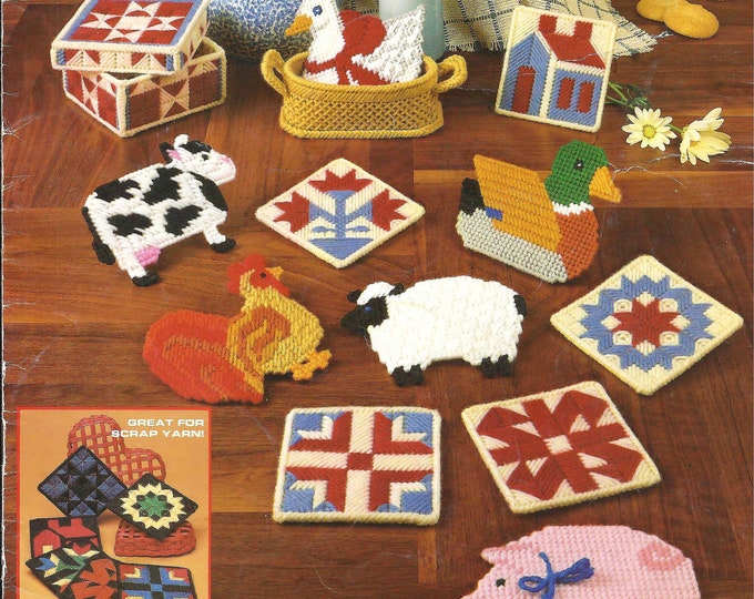 Country Coasters Plastic Canvas Pattern Book Leisure Arts 321 - Etsy