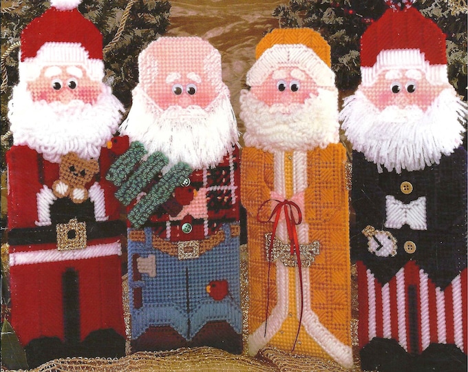 Santa Line-up Plastic Canvas Pattern Book/leisure Arts 1978 - Etsy