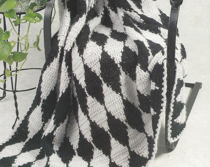Pewter Diamonds Crochet Afghan Pattern/the Needlecraft Shop - Etsy