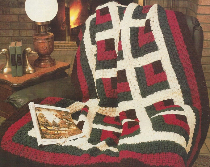 Basketweave Log Cabin Crochet Pattern, Annie's Crochet Quilt & Afghan ...