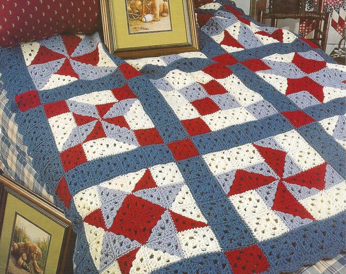 Patchwork Sampler Quilt Crochet Pattern, Annie's Crochet Quilt & Afghan ...