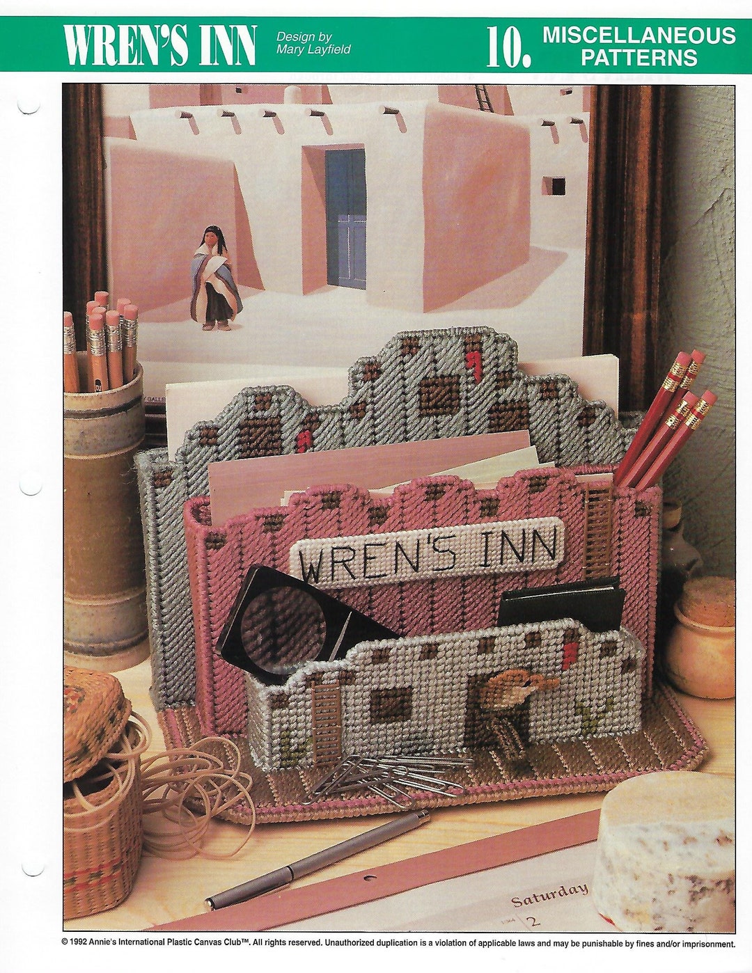 Wren's Inn Plastic Canvas Pattern/annie's International Pattern Club - Etsy