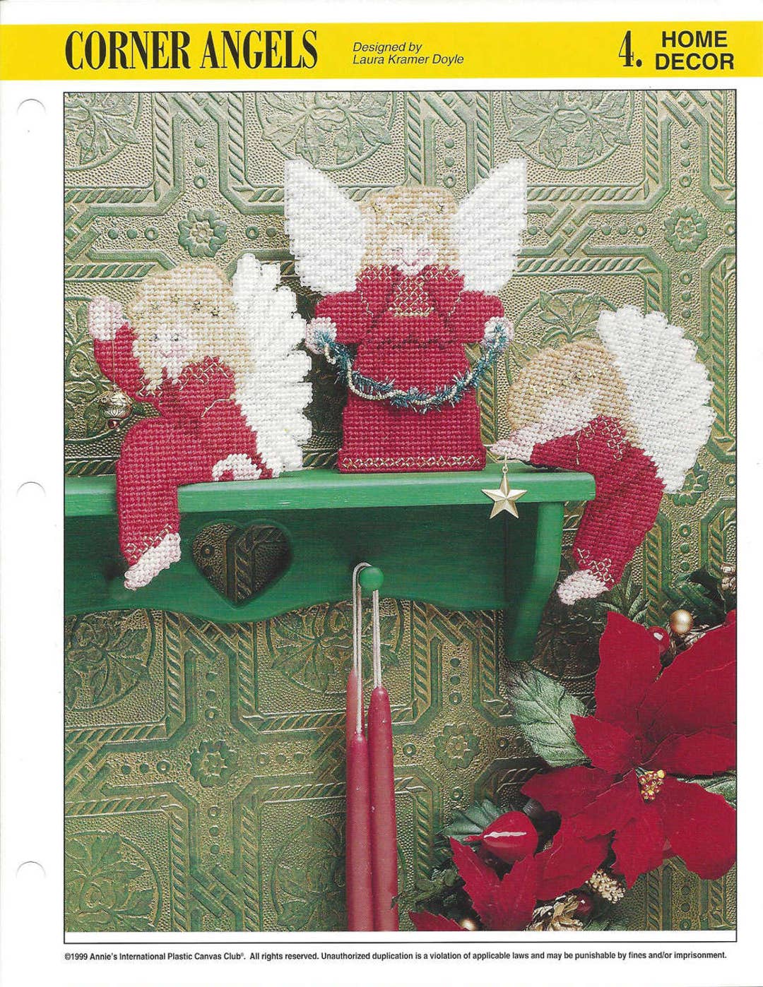 Corner Angels Plastic Canvas Pattern/annie's International Pattern Club ...