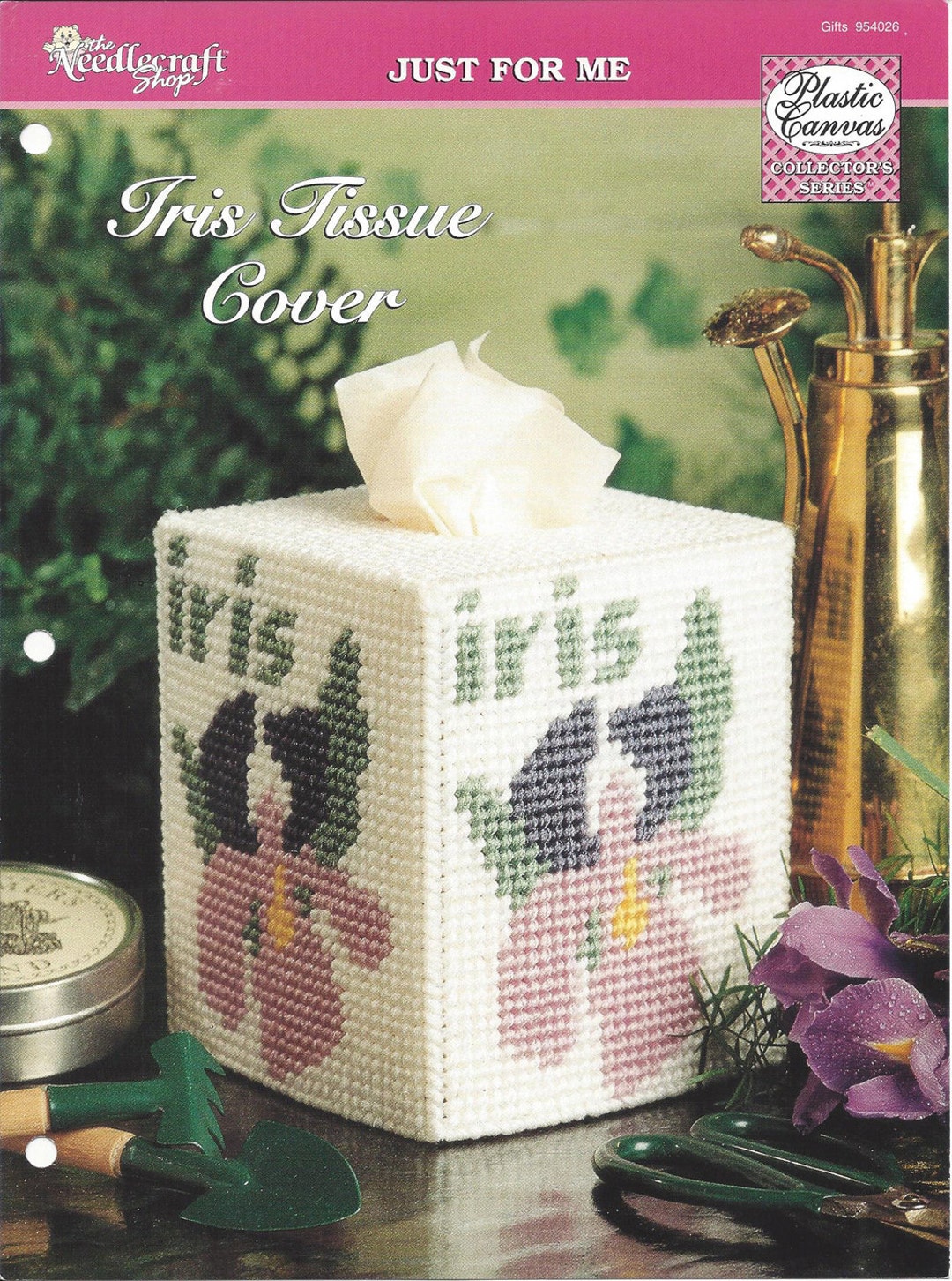 Iris Tissue Cover Plastic Canvas Pattern/the Needlecraft Shop - Etsy