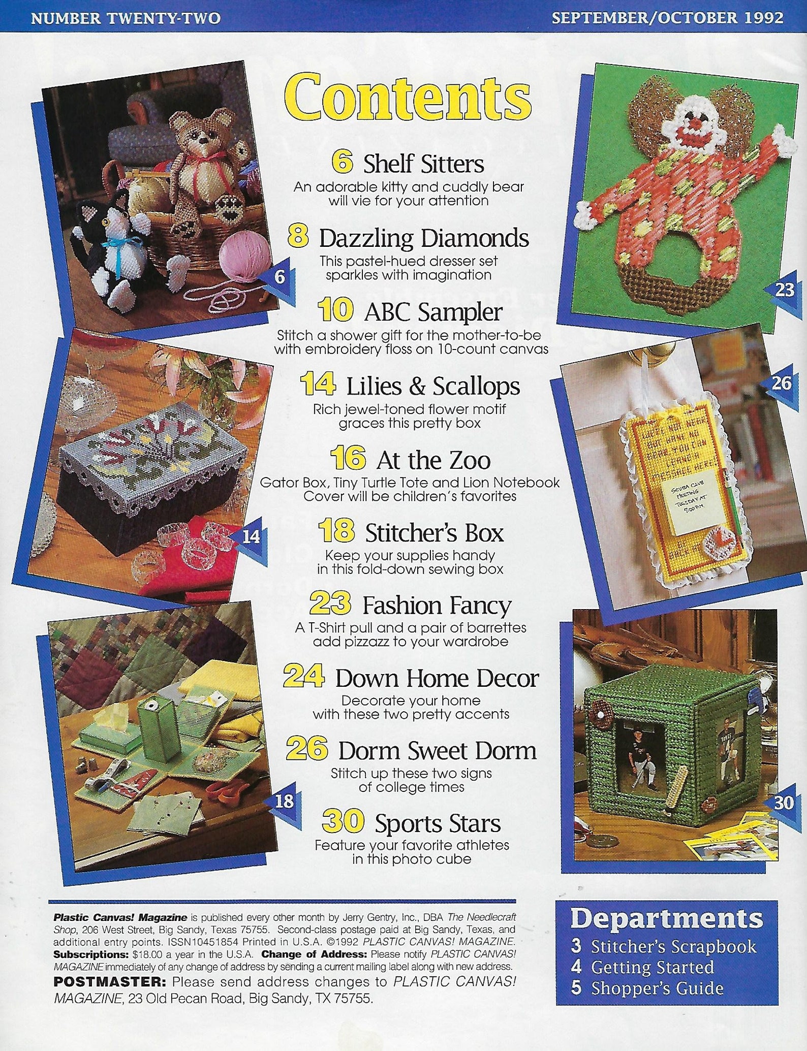 Plastic Canvas Magazine Pattern Book September/october 1992 | Etsy