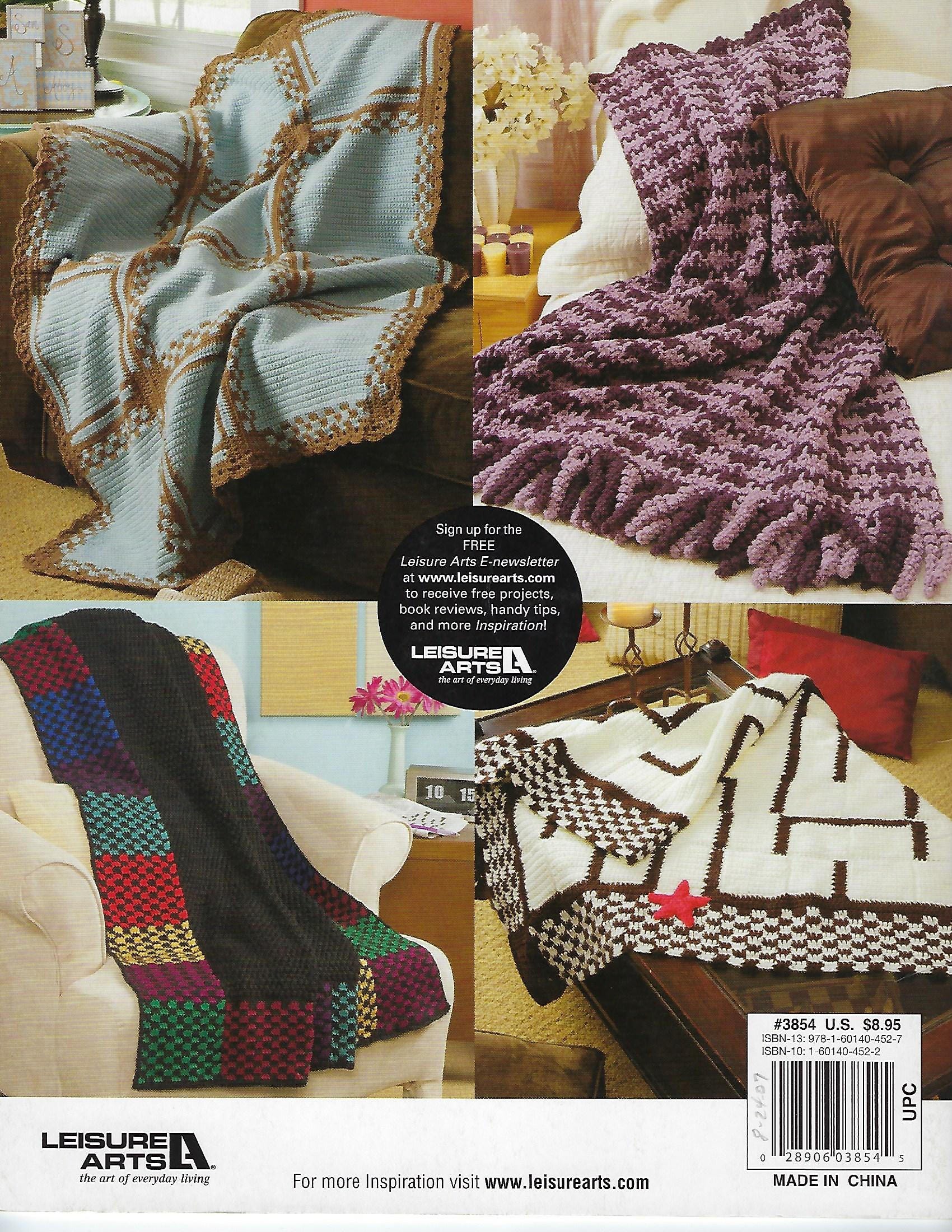 Check It Out Afghans Crochet Pattern Book Blanket Home | Etsy