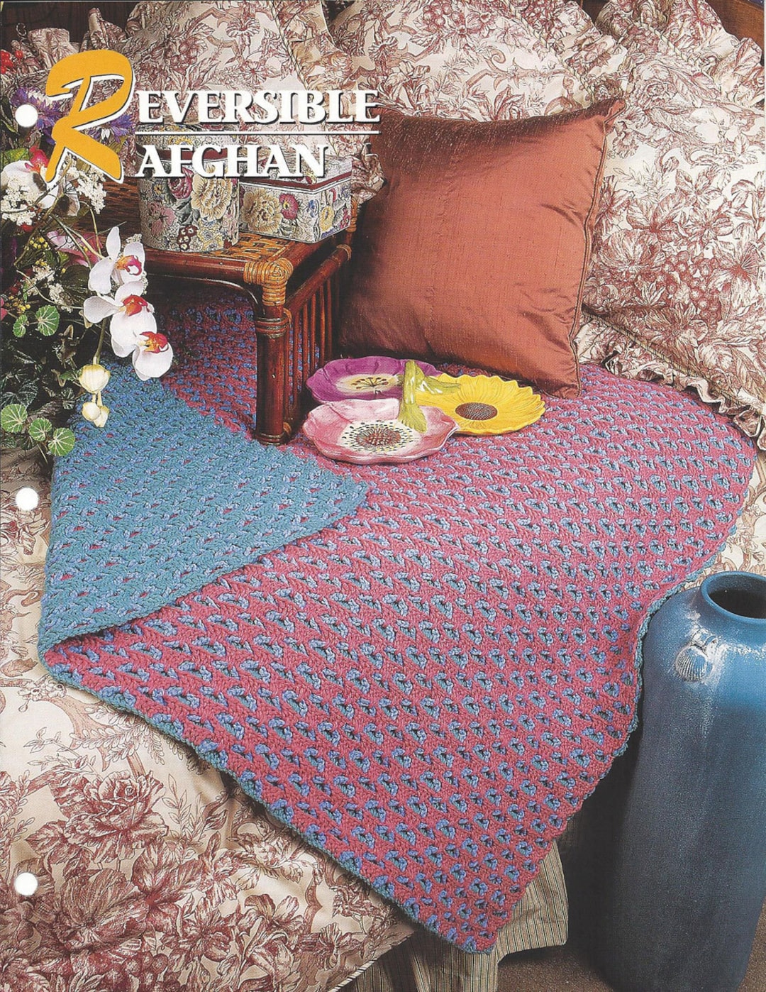 Reversible Afghan Crochet Pattern/annie's Crochet Quilt & Afghan ...