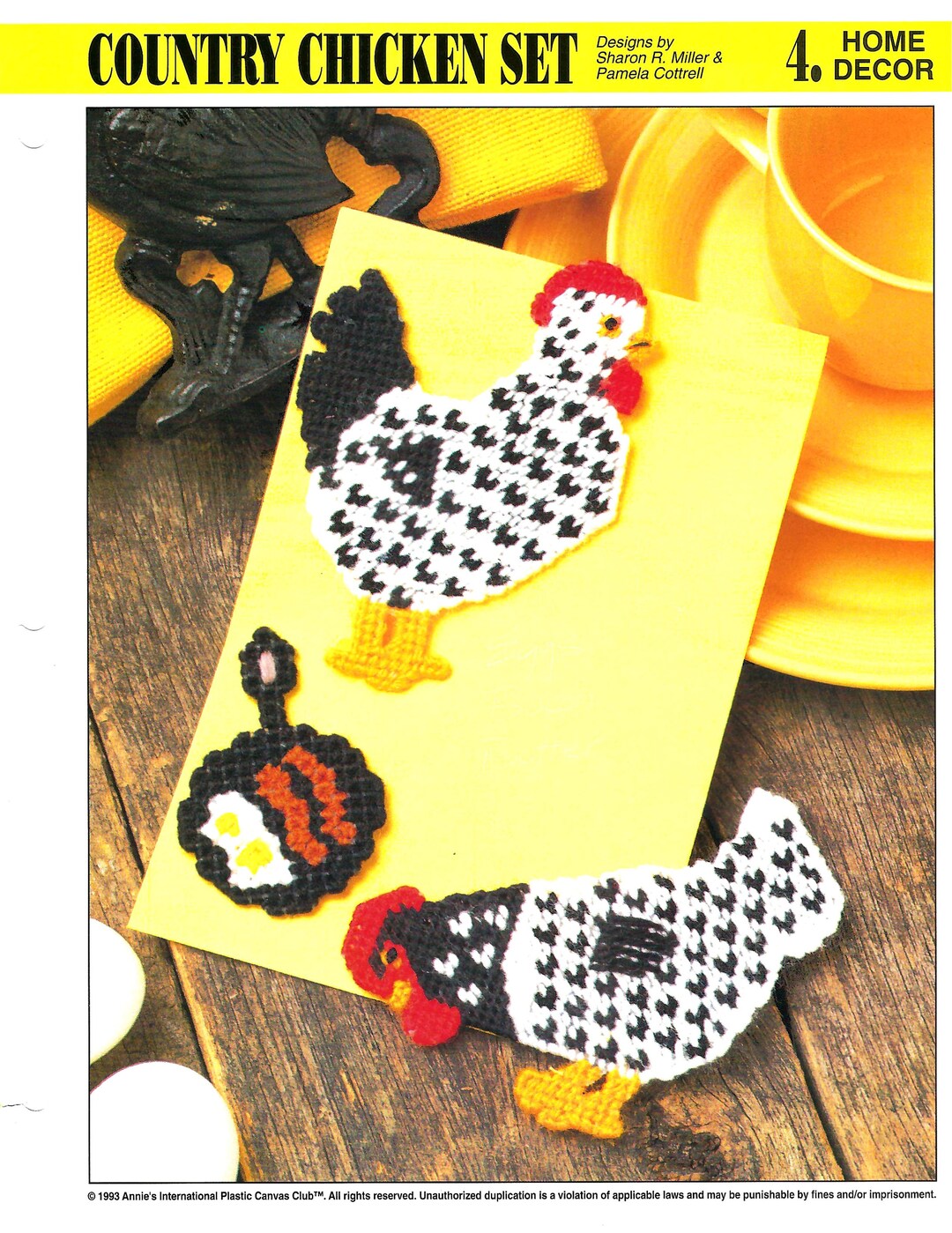 Plastic Canvas Pattern Country Chicken Set - Annie's International ...