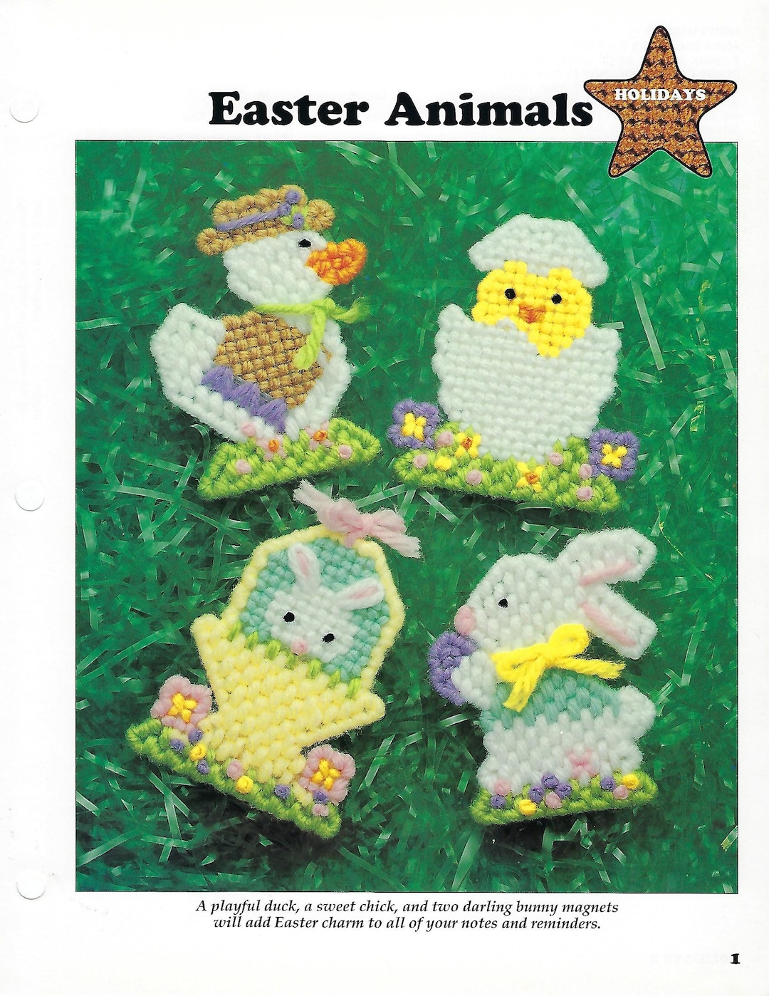 Easter Animals Plastic Canvas Pattern/leisure Arts All Stars - Etsy