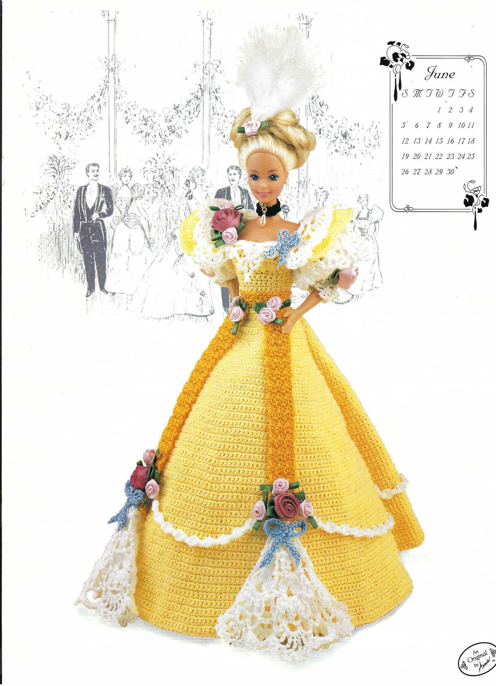 Miss June Crochet Doll Gown Pattern - the Gibson Girl Collection ...