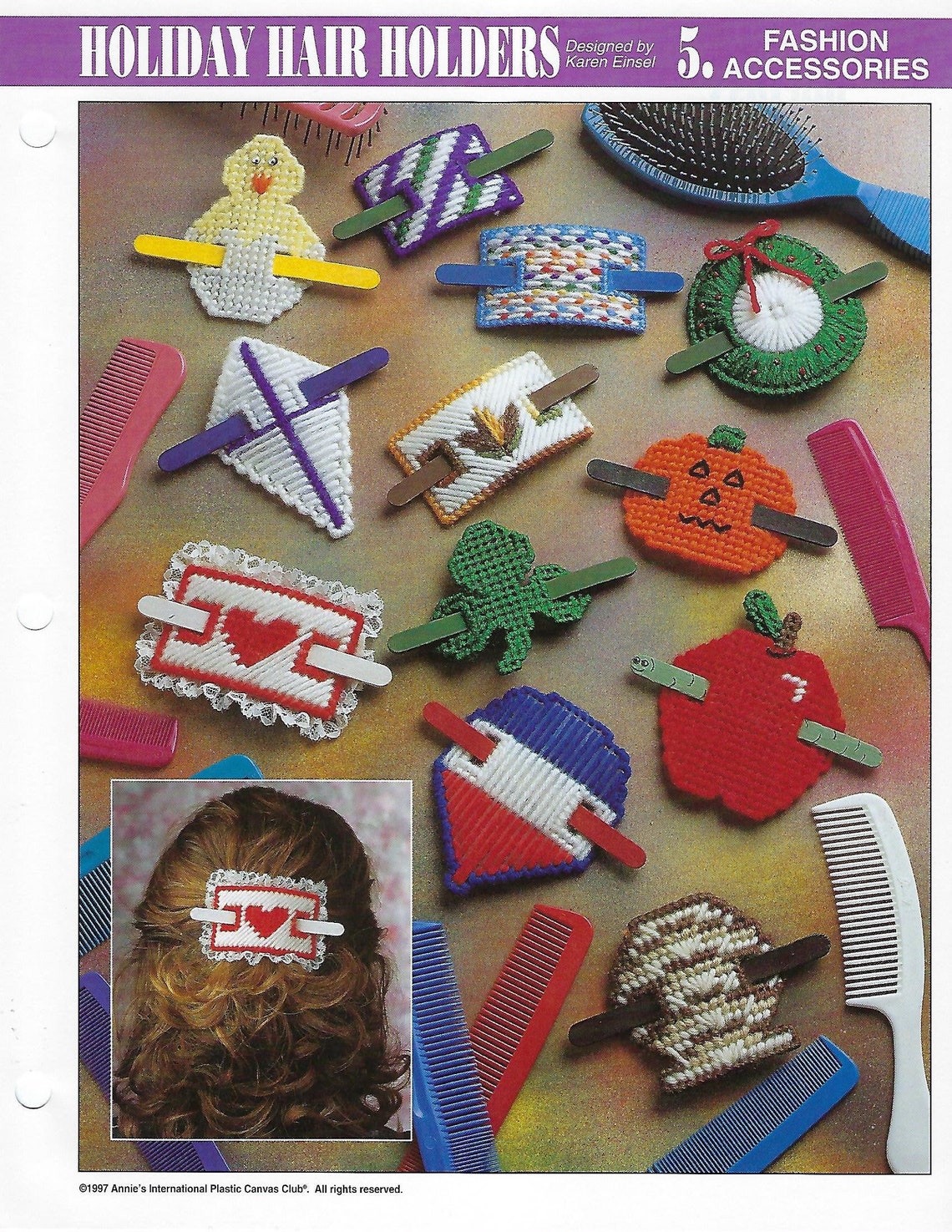 Holiday Hair Holders Plastic Canvas Pattern Girl's Hair - Etsy