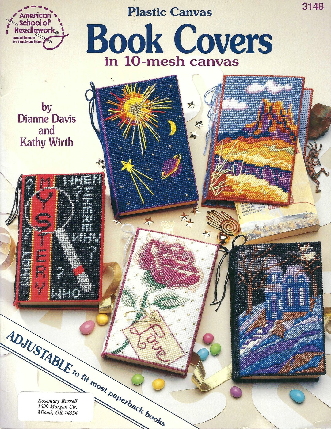 Book Covers Plastic Canvas Pattern Book Adjustable to Fit - Etsy