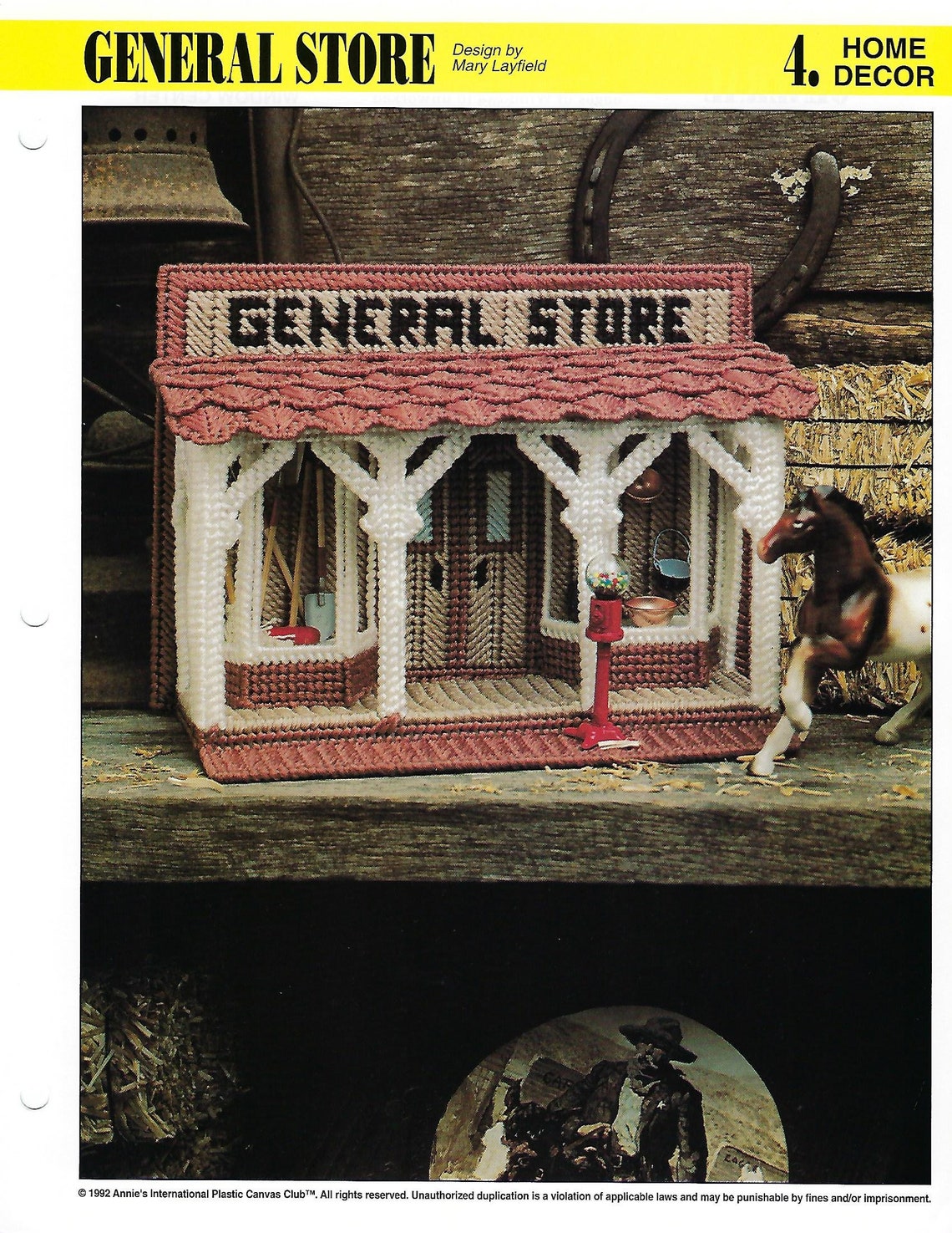 General Store Plastic Canvas Pattern Western Home Decor - Etsy