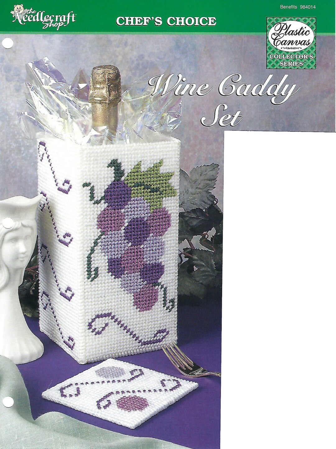Wine Caddy Set Plastic Canvas Pattern/the Needlecraft Shop - Etsy