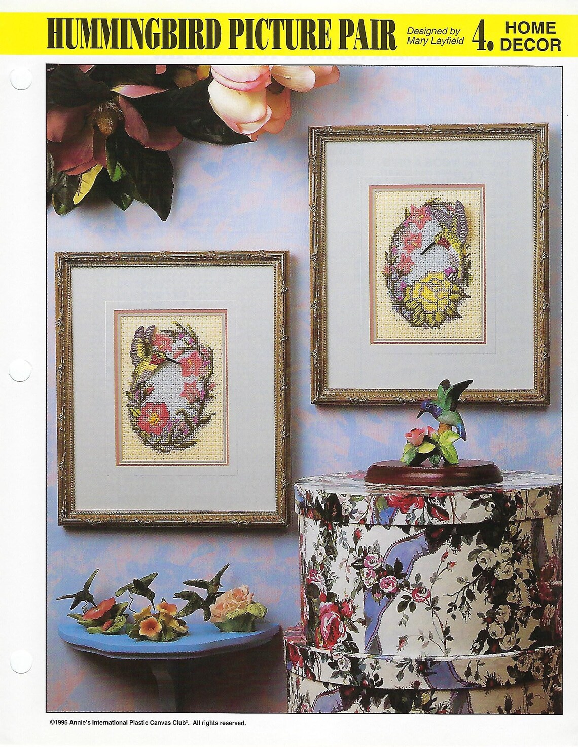 Hummingbird Picture Pair Plastic Canvas Pattern/annie's International ...