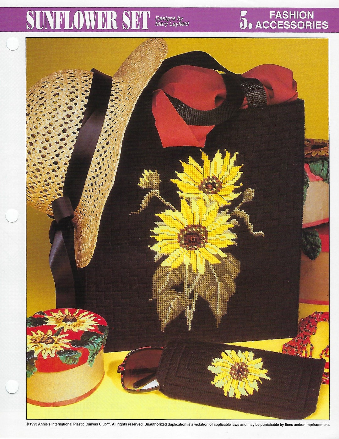 Sunflower Set Plastic Canvas Pattern/annie's International Plastic ...