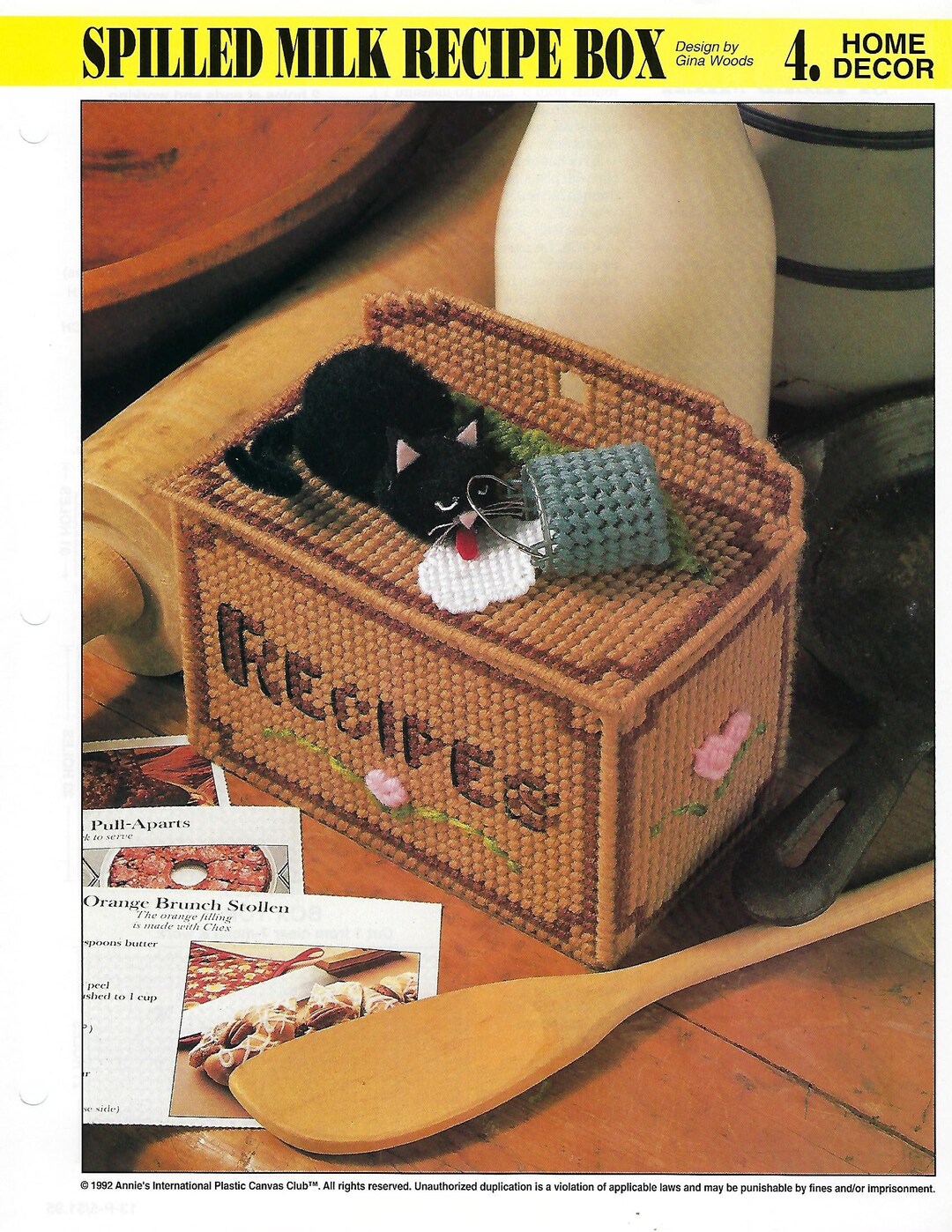 Spilled Milk Recipe Box Plastic Canvas Pattern Annie's International ...
