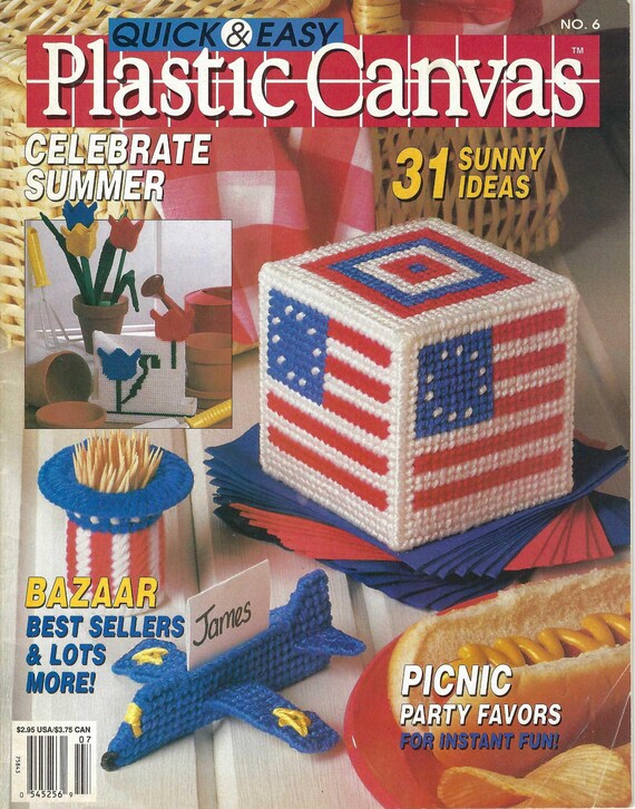 Quick & Easy Plastic Canvas Magazine June/July 1990 Issue | Etsy