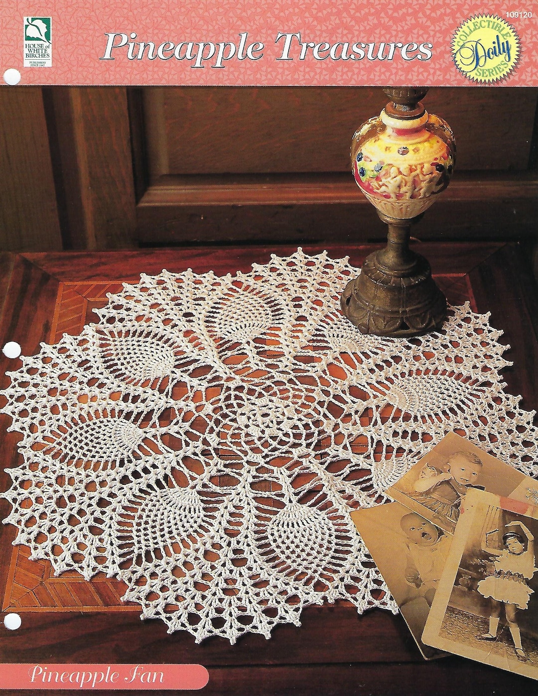 Pineapple Fan Crochet Doily Pattern/house of White Birches - Etsy