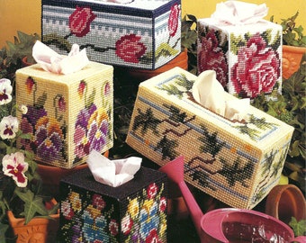 Country Cottage Tissue Covers Plastic Canvas Pattern Book House of ...